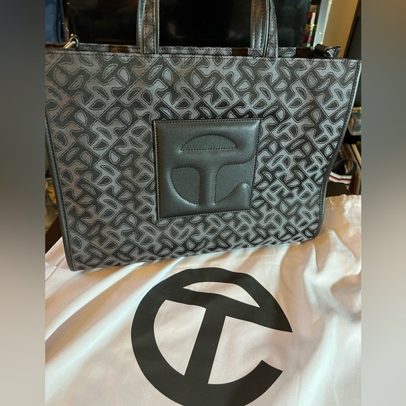Telfar | Bags | Telfar Medium Jacquard Shopper Black Monogram | Poshmark